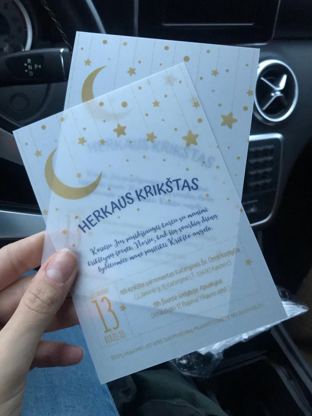 Krikštinų kvietimai Zvaigzdutes - Koala Design. Vestuvių kvietimai ir ...